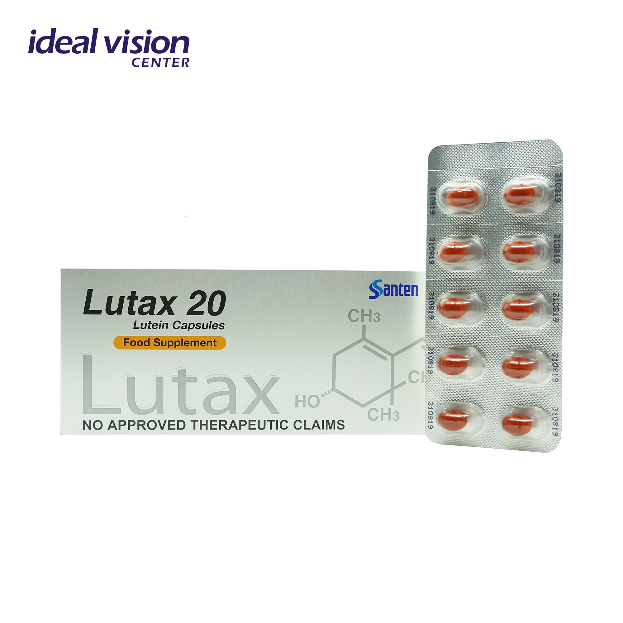 Lutax 20 Lutein Food Supplement 30's per box - Ideal Vision PH
